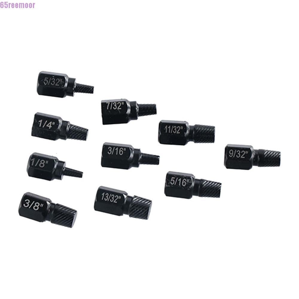 REEMOOR 10Pcs Screw Extractor Kit, Screws Bolt Stud Slip Teeth Bolt ...
