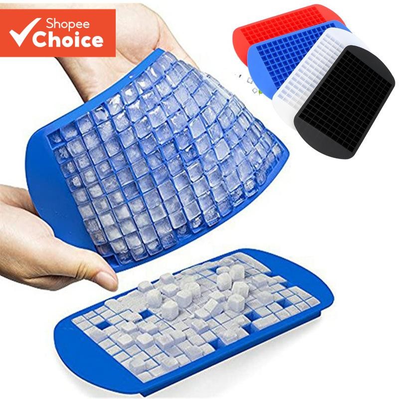 Silicone Mini Ice Cube Trays 2 Pack, 160 Crushed Ice Cubes Molds Easy ...
