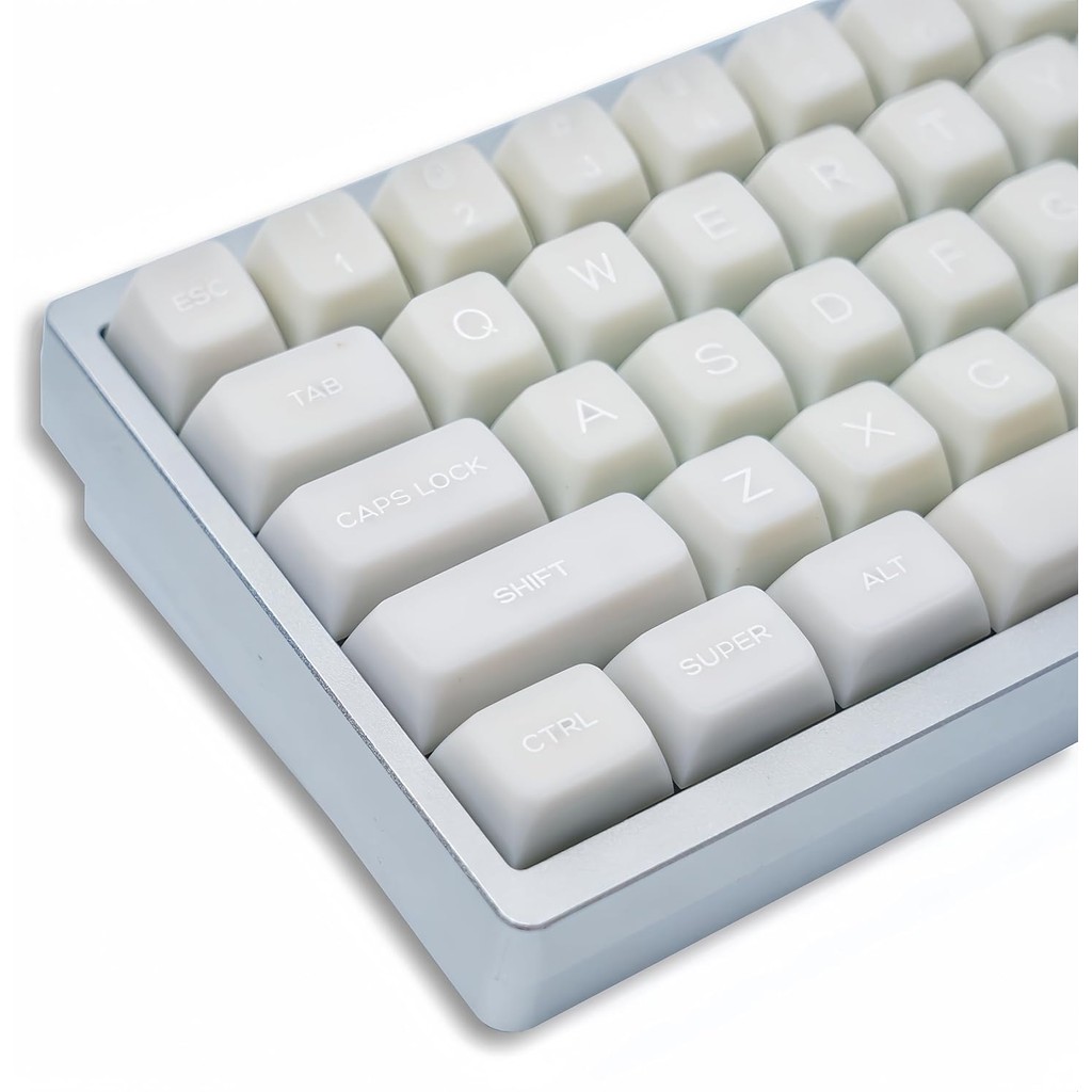 White Jade keycap 140key Double Shot pbt keycaps Translucent Shine ...