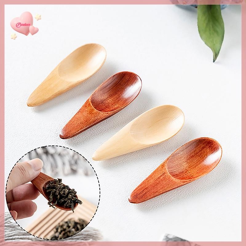 Purelove> Wood Mini Tea Spoon Condiment Scoop Flatware Coffee Tea Small ...