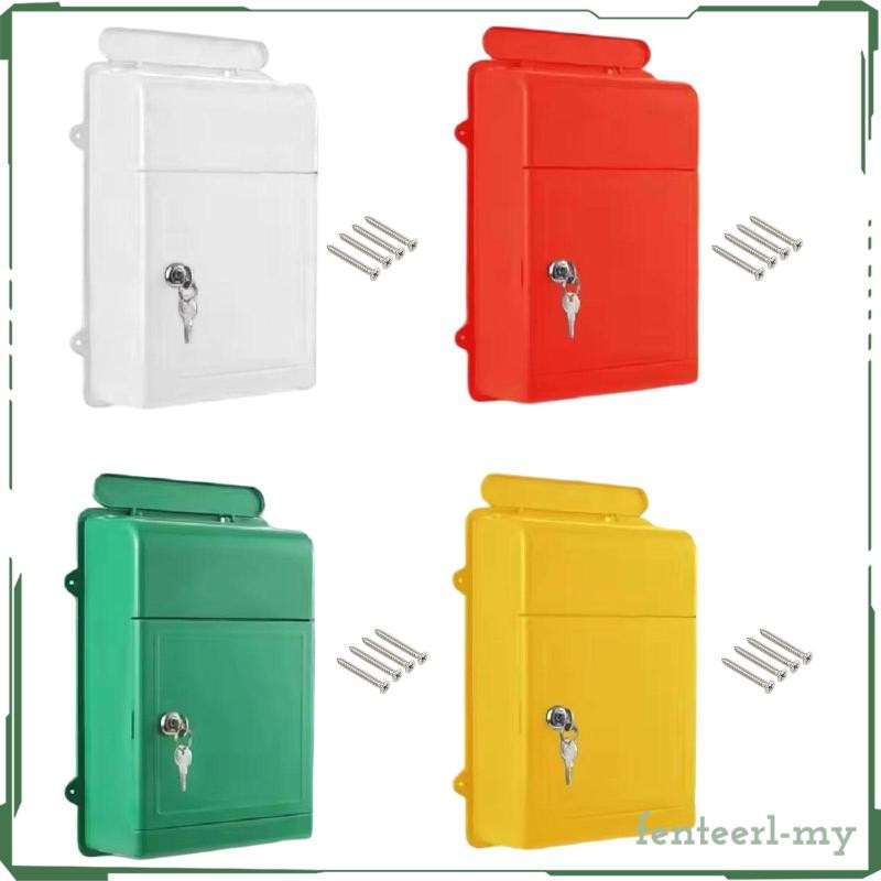 [Fenteer1efMY] Wall Mounted Mailbox with Lock Wide Opening Waterproof ...