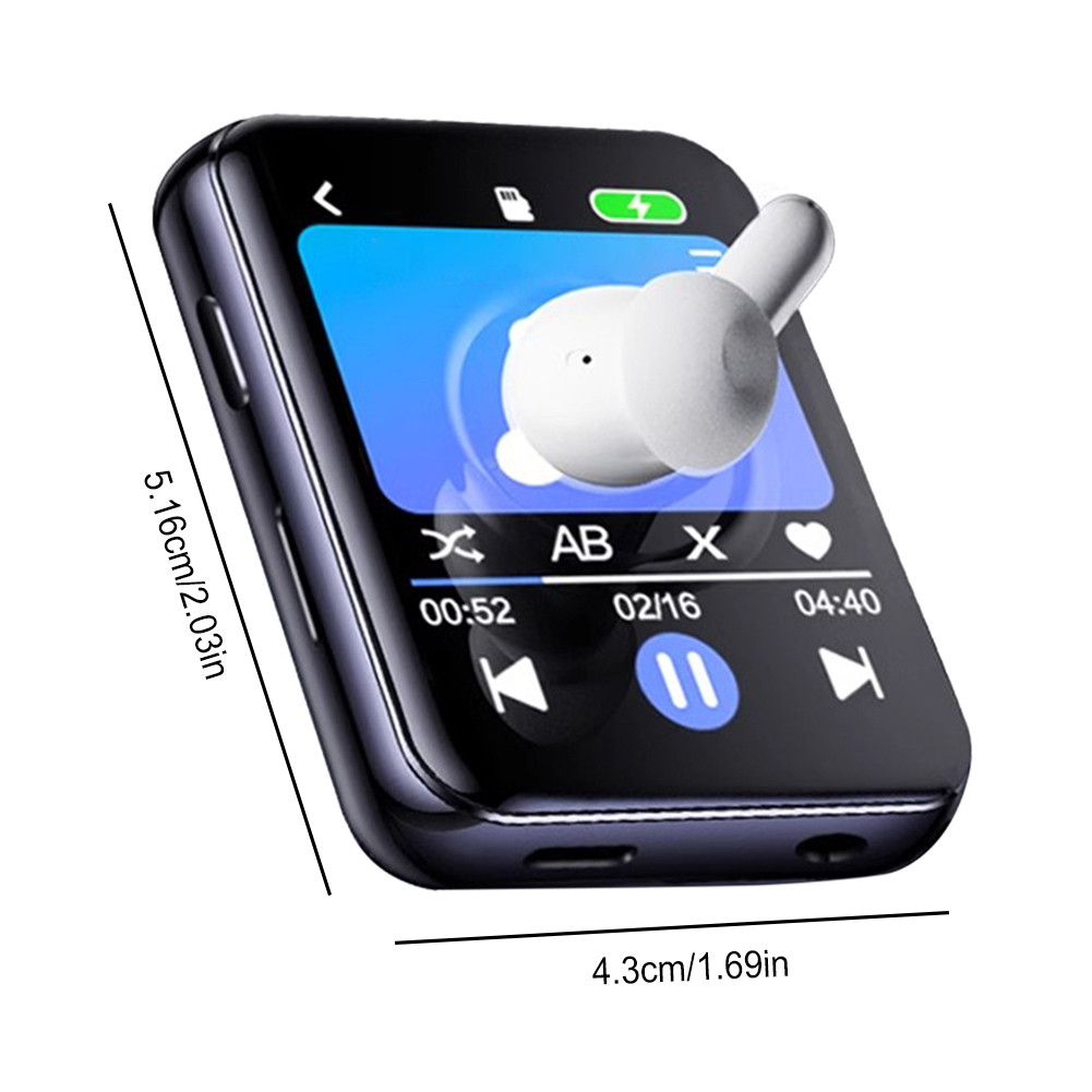 [Verne.my] MP3 Player BT 5.4 Touch Screen Music Player Built-in Speaker ...