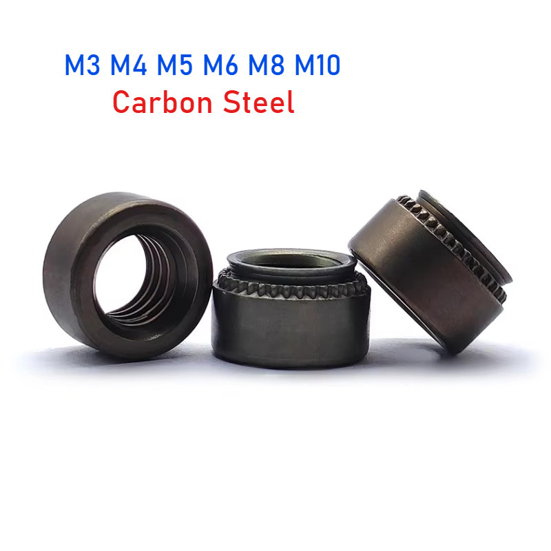 M3 M4 M5 M6 M8 M10 Black Carbon Steel Self-Clinching Insert Nutsert Nut Press Rivet Nut Rivnut ...