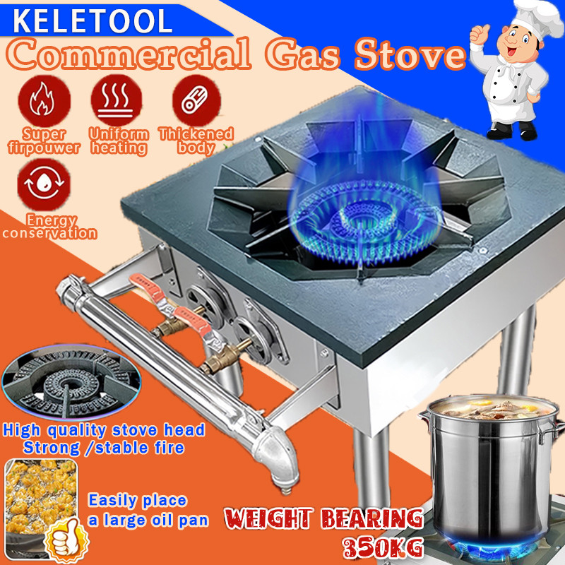 Commercial Gas Stove Single Burner High Pressure Stainless Steel Stock ...