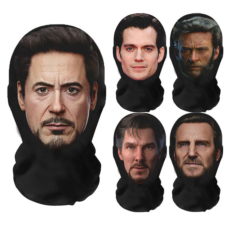 3D Tony Stark Elastic Mesh Masks Cosplay Super Heros Funny Full Face ...
