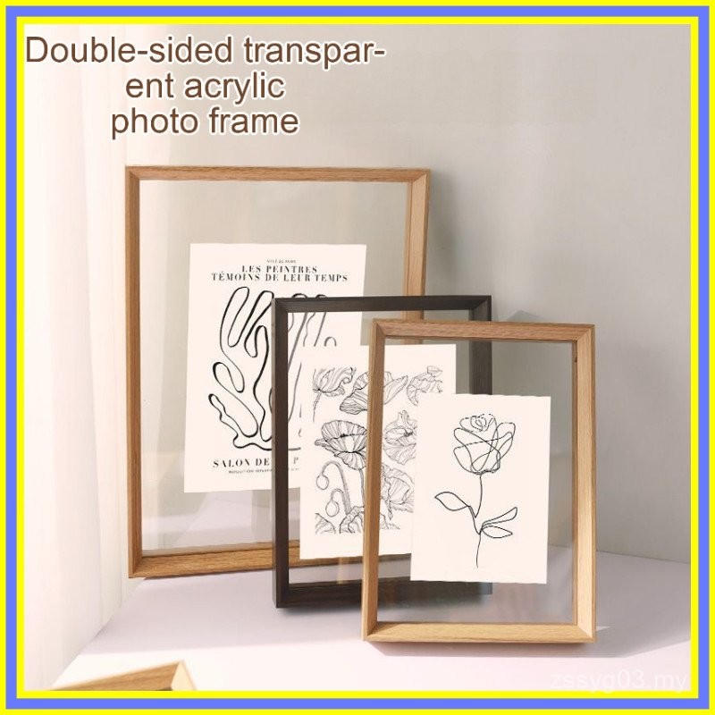 Double-Sided Transparent Picture Frame Table a4 Acrylic Photo Frame ...