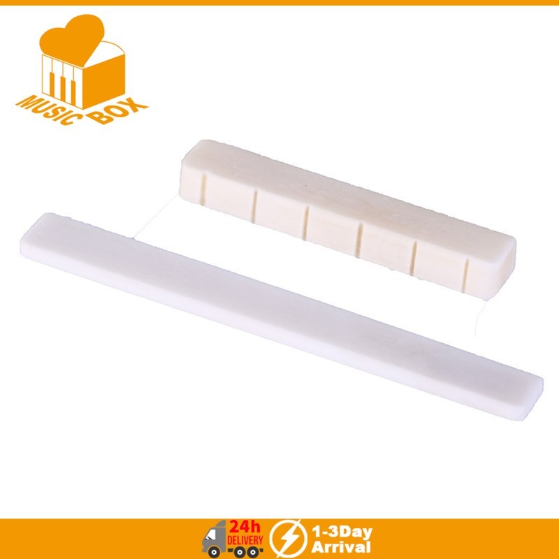 6 String Bone Classical Guitar Bridge Saddle and Nut White Bone Bridge ...
