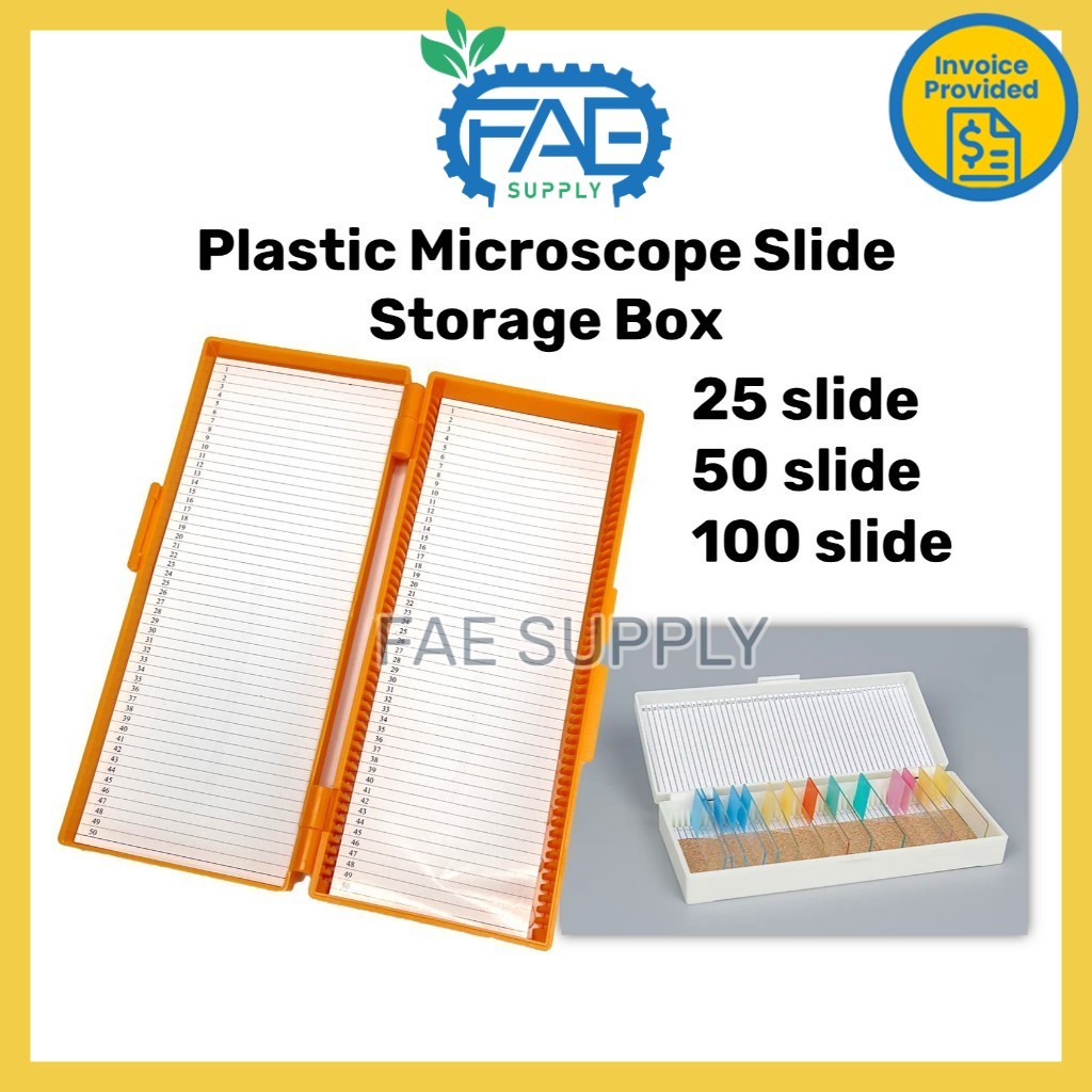 Plastic Microscope Slide Storage Box 25 slide 50 slide 100 slide for ...