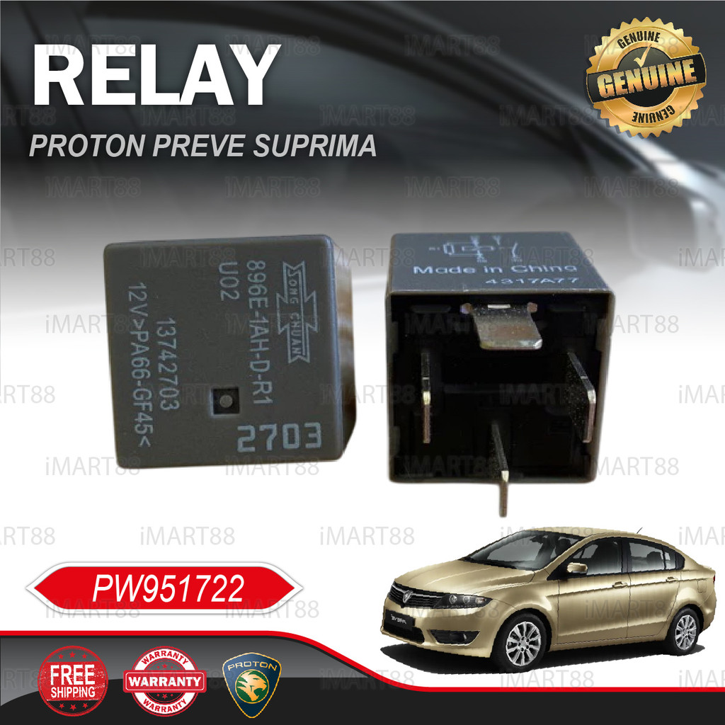 Original Song Chuan 4 pins Power Relay Proton Preve Exora Saga BLM FLX ...