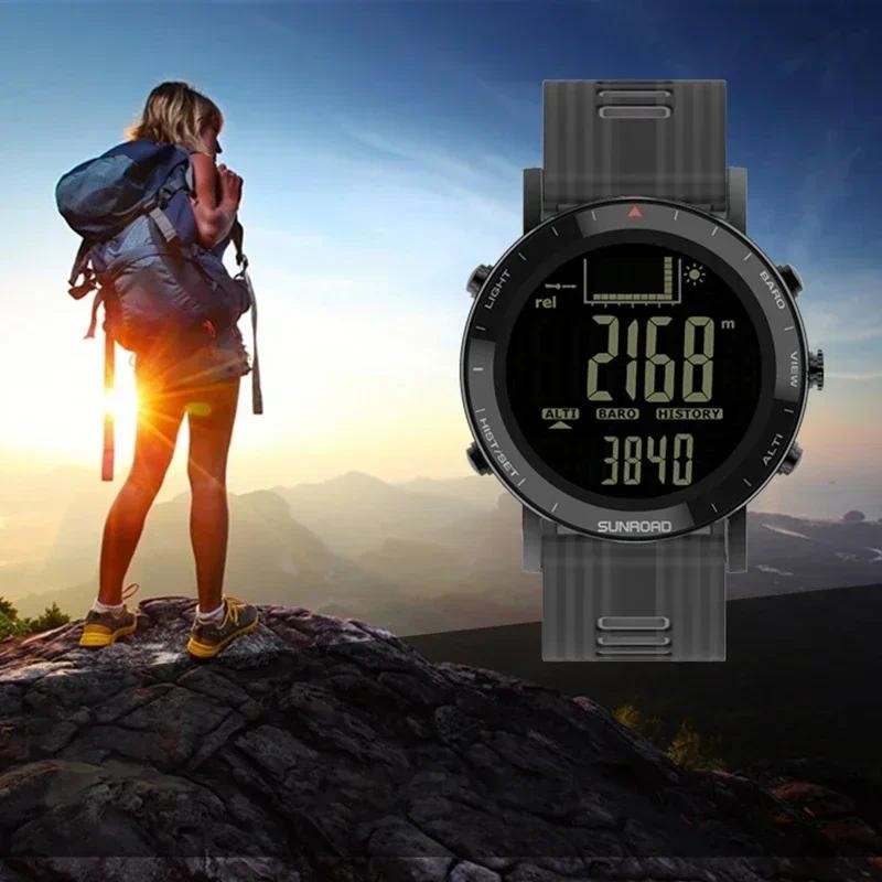 SUNROAD FR862 Digital Fishing Barometer Watches Altimeter Water Depth ...