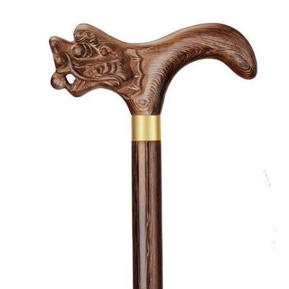 Authentic Solid Wood Dragon Head Elderly Walking Cane Elderly Walking ...