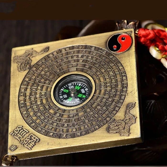 Kompas Feng Shui Persegi Loket Kompas Automatik Tembaga Lapan Trigram ...