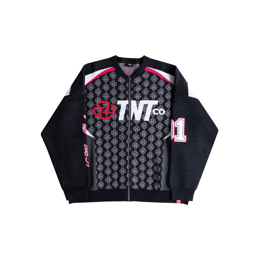 TNTCO RACING KNITWEAR JACKET (BLACK) | Shopee Malaysia