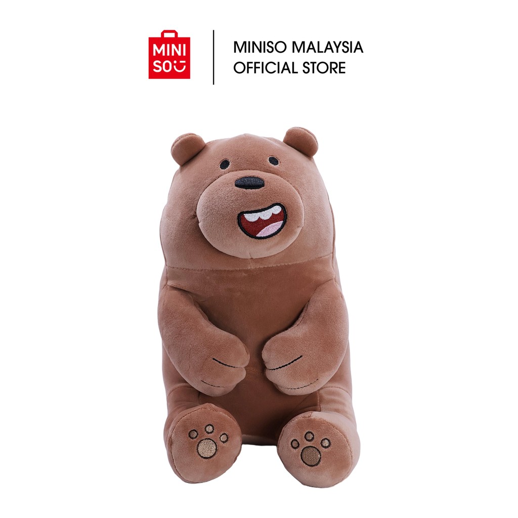 MINISO We Bare Bears 38cm Patung Lembut (Grizzly) | Shopee Malaysia