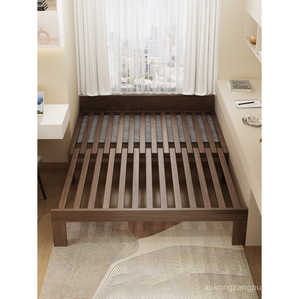 Bay Window Bed Frame All Solid Wood Foldable Pull-out Retractable ...
