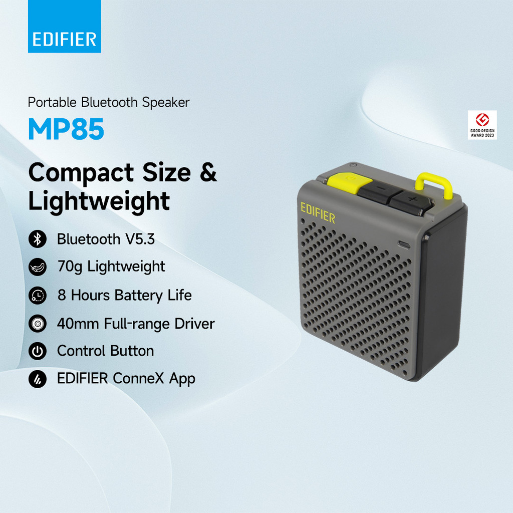 Edifier MP85 Mini Portable Speaker - Bluetooth V5.3 | Built-in Battery ...