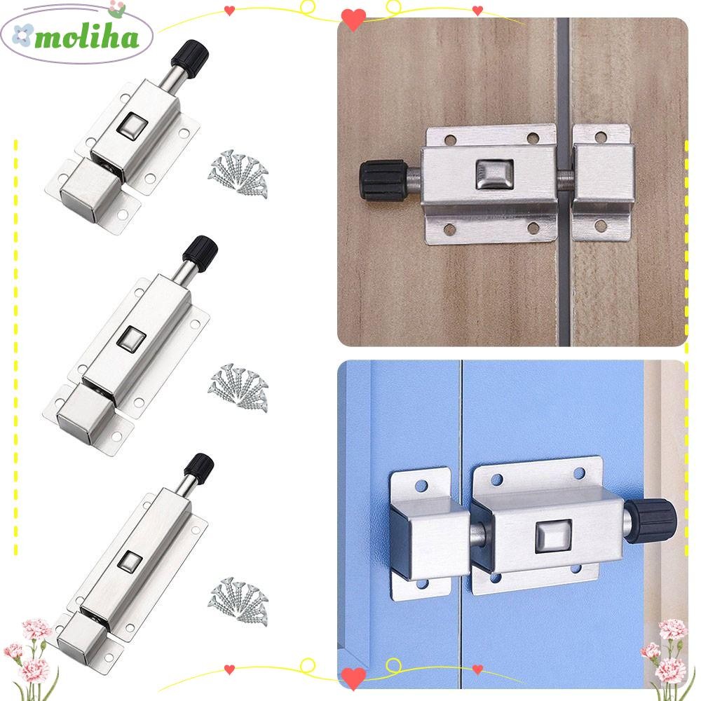 MOLIHA Door Latch, Stainless Steel Automatic Latch Window Catch Lock ...