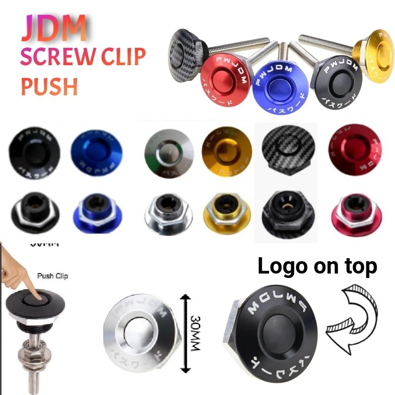 Car Quick Release Latch Push Button Hood Pin Front Bumper Hood Lock ...