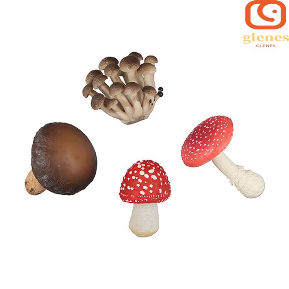 GLENES Fungus Figurines, Matsutake Oyste Vegetable Model Simulation ...
