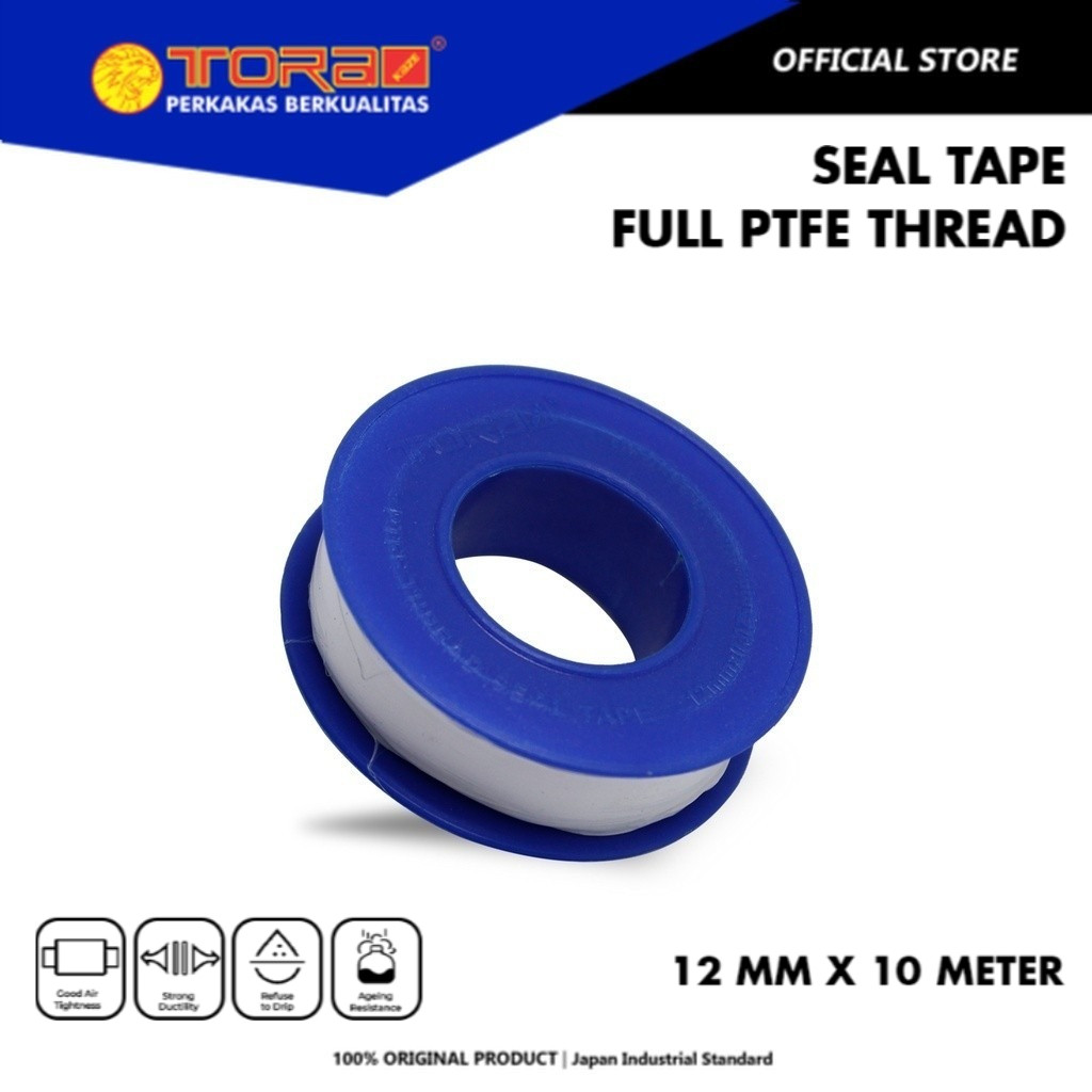 TORA Seal Tape 12 mm x 10 meters Full PTFE - Tap Pipe Insulation - Full ...