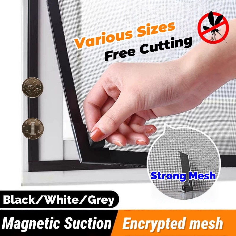 DIY (Full set) can cut magnetic mosquito net window DIY anti-insect ...