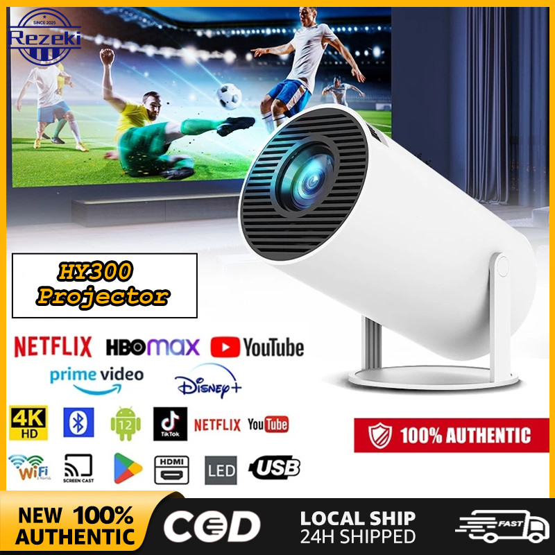 HY300 Wireless Pro Mini Projector with Bluetooth and 4K Resolution ...