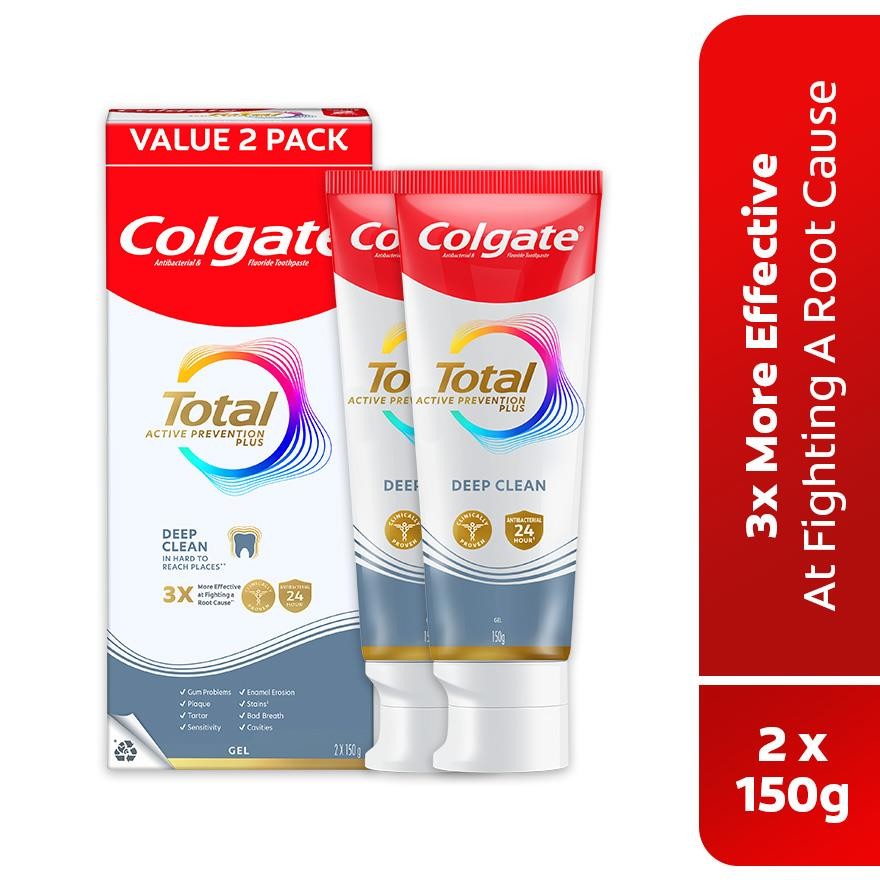 COLGATE Total Deep Clean Toothpaste 2x150g | Shopee Malaysia