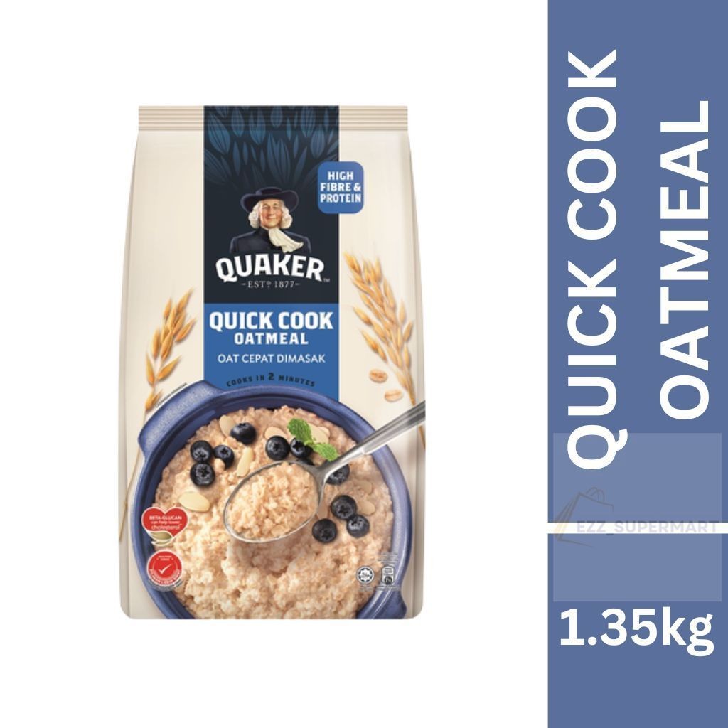 QUAKER Quick Cook Oatmeal (1.35kg) | Shopee Malaysia