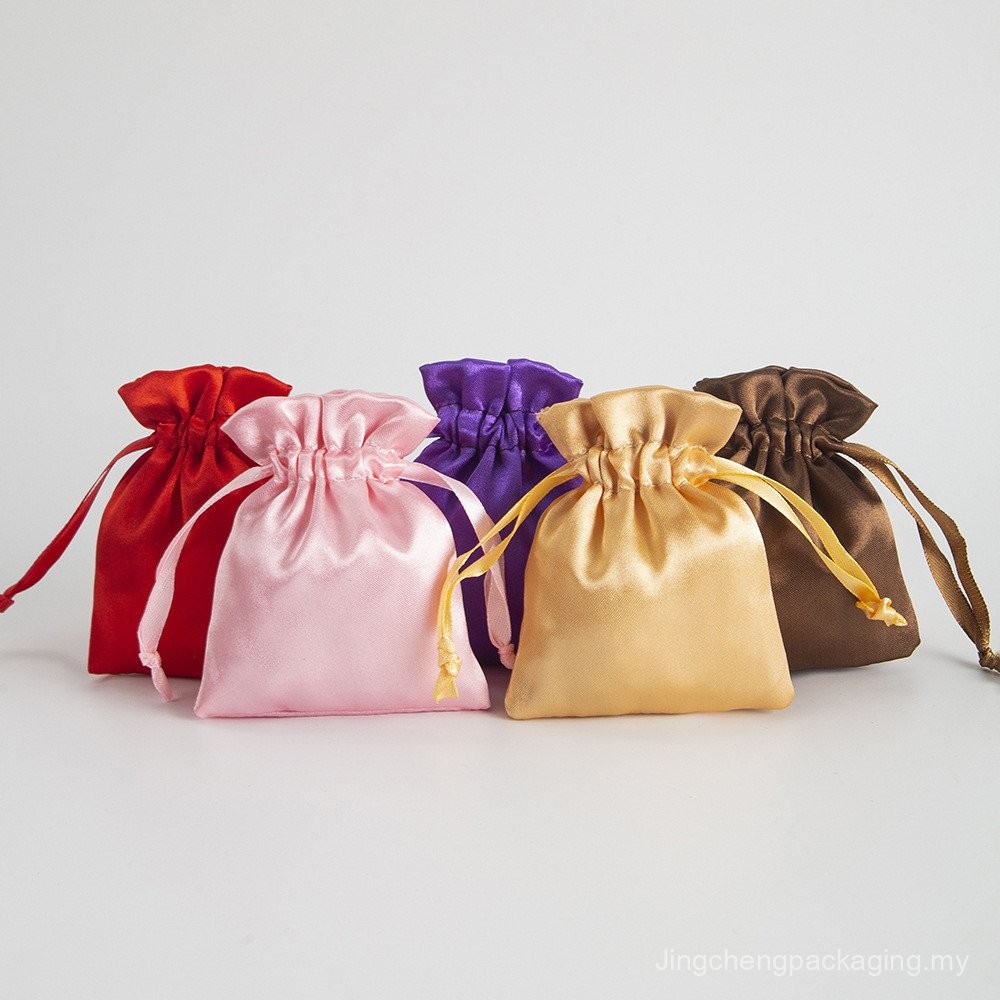 100pcs Imitation Satin Color Tingbu Drawstring Bag Anti-dust Storage ...