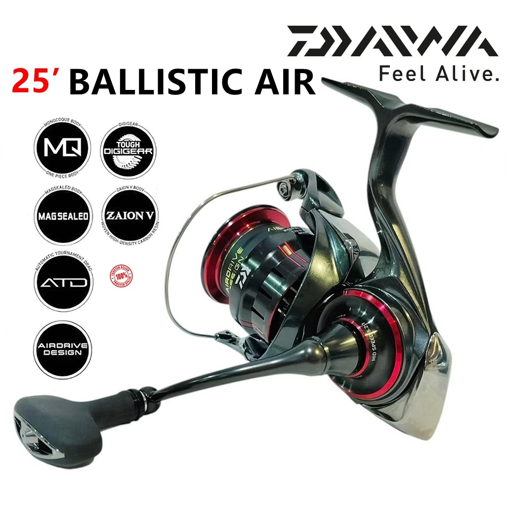 DAIWA 25' BALLISTIC AIR LT/PC LT SPINNING FISHING REEL (FREE BAG) | Shopee Malaysia