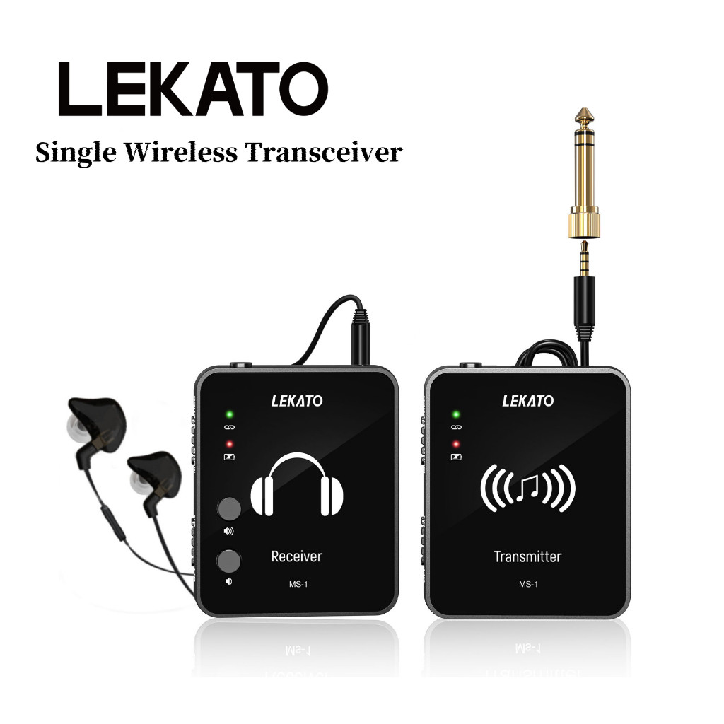 LEKATO MS-1 Wireless in-Ear Monitor System IEM Wireless Bluetooth ...
