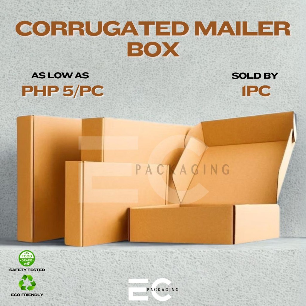 EC 1PC T1 And S2 Carton Sizes Box Corrugated Packaging Kraft Brown ...