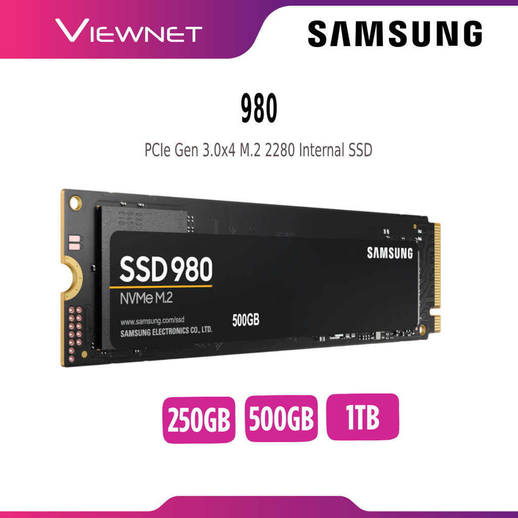 SAMSUNG INT SSD 980 M.2 2280 PCIE® GEN 3.0 x4, NVME 1.4 V-NAND INTERNAL ...