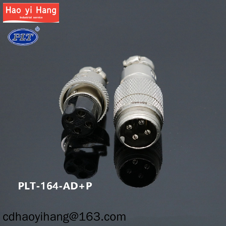 PLT-164-AD+P Taiwan Steel APEX 4-Core M16 Aviation Plug Butt Aviation ...