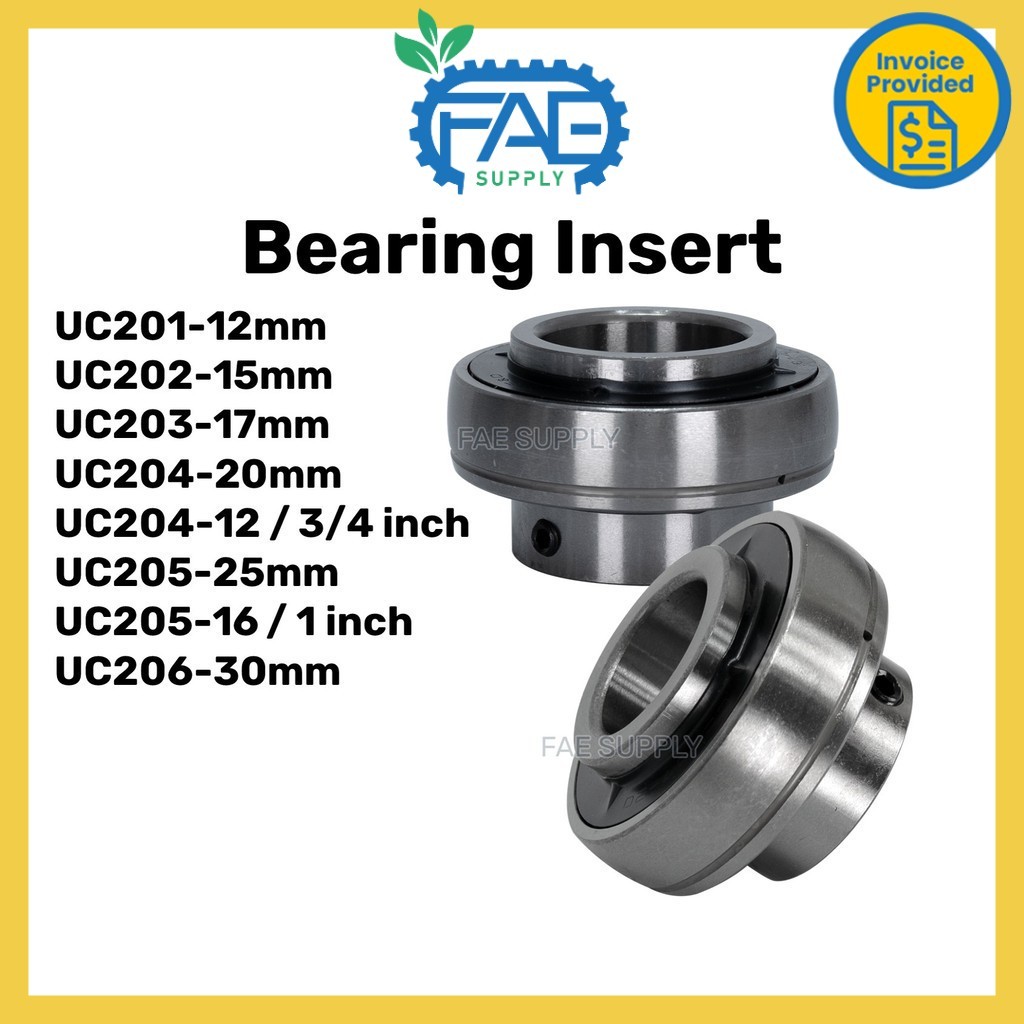 UC 201 202 203 204 205 206 204-12F 205-16F UC204 UC205 Pillow Block Insert bearing | Shopee Malaysia