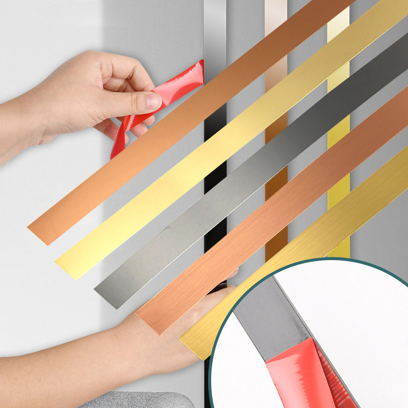12 Meter Stainless Steel Strip Mirror for Wall & Ceiling Gold Strip ...