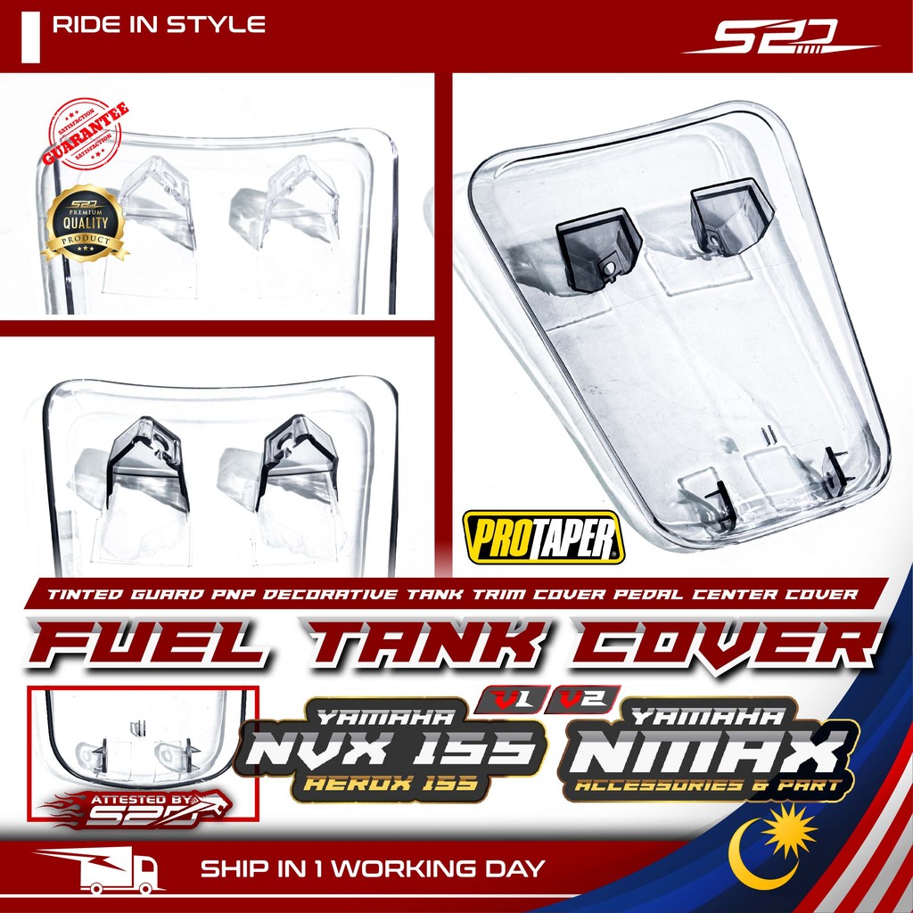 Fuel Tank Cover PROTAPER NVX NMAX V2 155 Tinted Smoke Tank Guard PNP ...