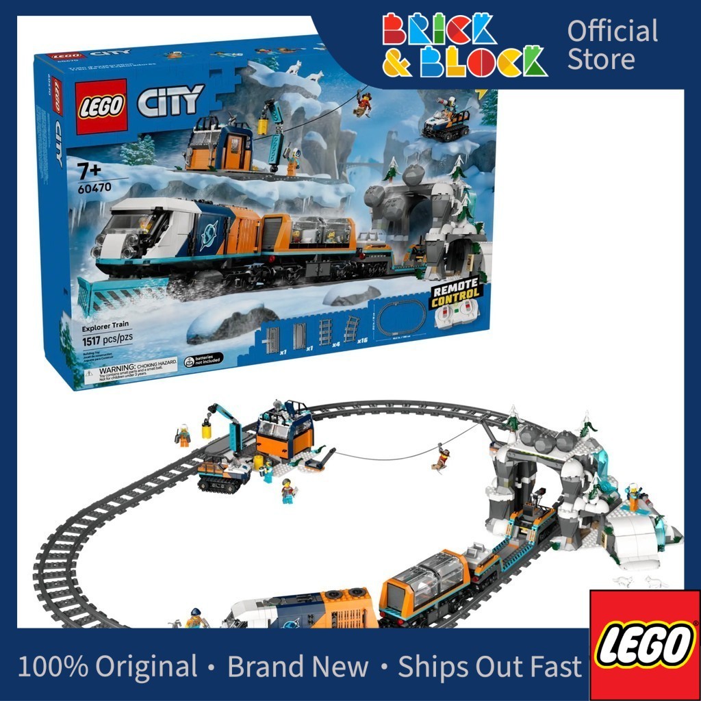 LEGO 60470 Explorers' Arctic Polar Express Train | LEGO City | Kereta ...