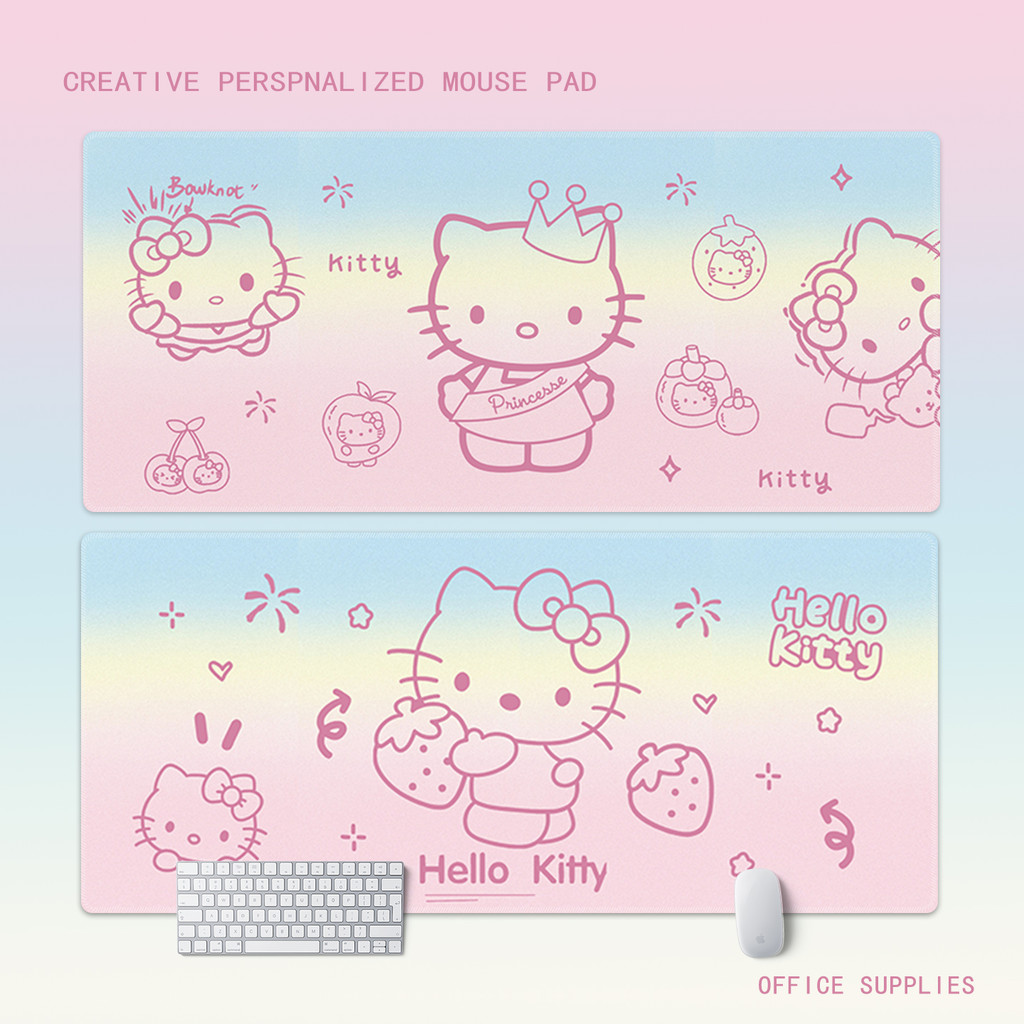 Cute Cartoon Hello Kitty Mouse Pad Oversized Girl High-value Desk Pad ...