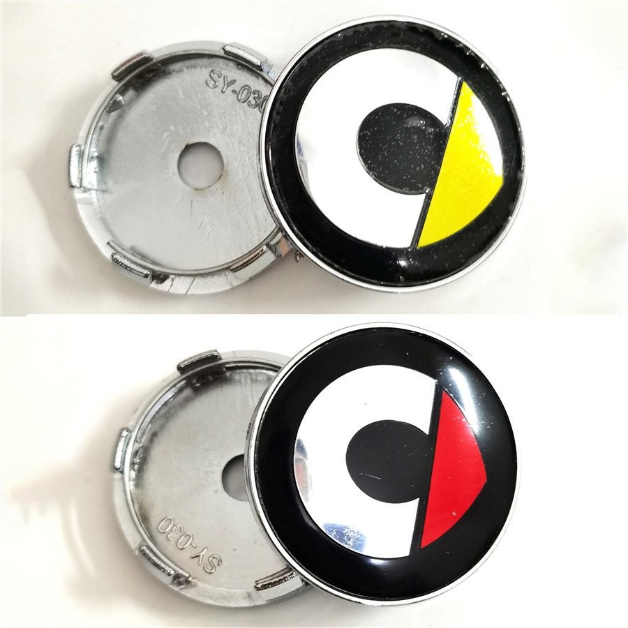 Sesuai untuk Smart 60mm Wheel Hub Cap Logo Pengubahsuaian Wheel Hub Cap ...