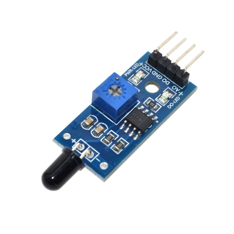 4 Pin IR Flame Detection Sensor Module Fire Detector Infrared Receiver ...