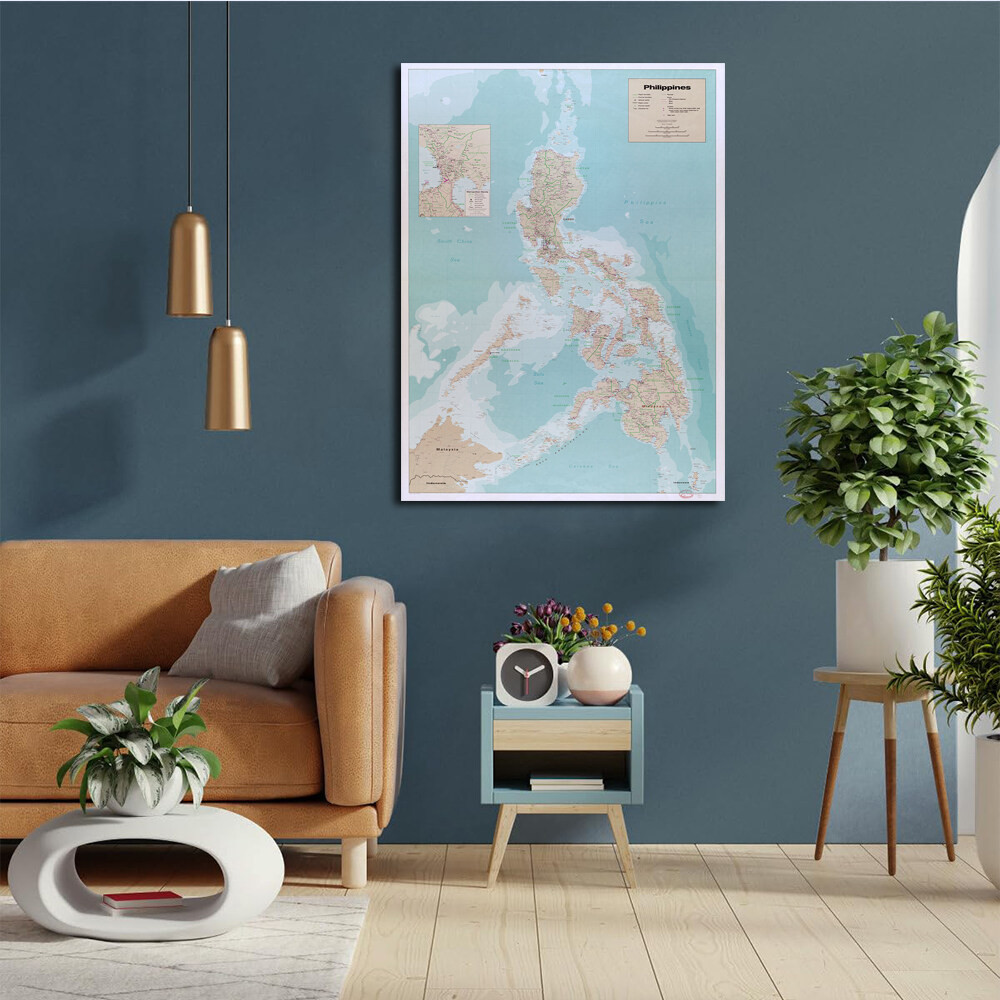 Map of the PhilippinesInch Philippine Islands Map Includes Inset of ...