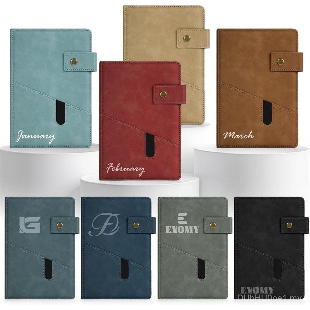 ENOMY Buku Nota Peribadi A5 Kulit Buku Nota Tersuai dengan Logo & Teks ...