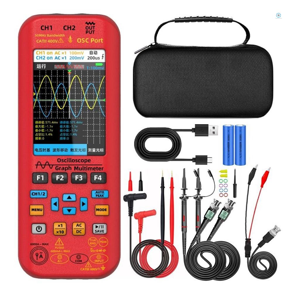 3in1 Oscilloscope Multimeter Signal Source 3.98inch TFT Display Oscope ...