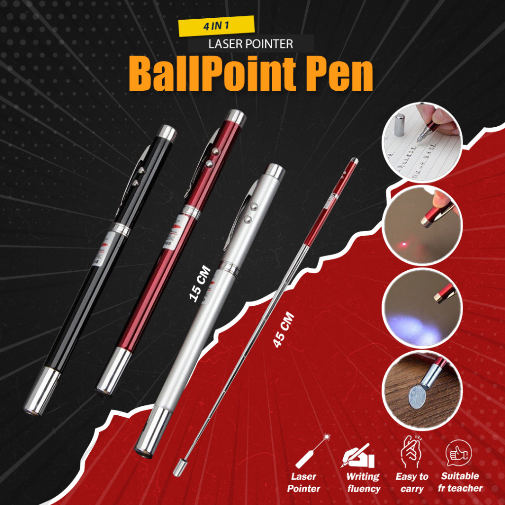 Teacher's Day Gift 4 IN 1 Telescopic Teacher Pen Pointer Extendable ...