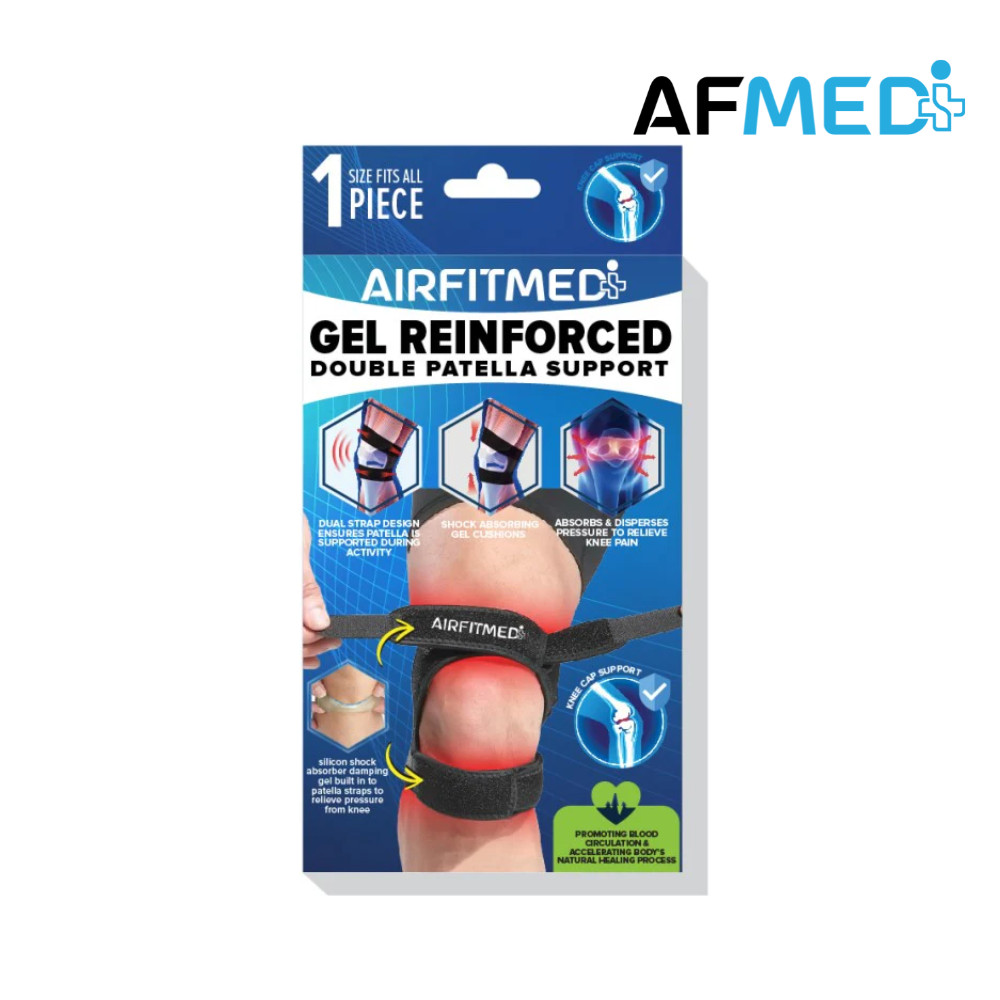 Airfit Medi Gel Reinforced Double Patella Tendon Strap One-Size ...