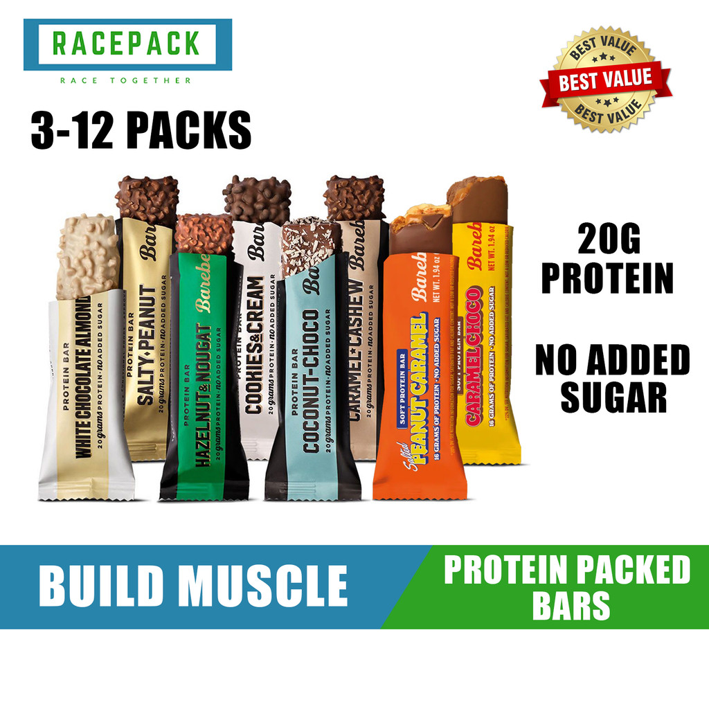 Barebells Protein Bar 3/12 Bars High Protein Low Carb Snack Muscle ...