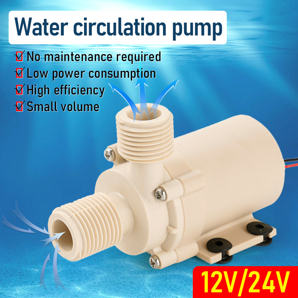 Water Pump DC 12v/24v High Pressure Ultra Quiet Solar Lift 5M Brushless ...