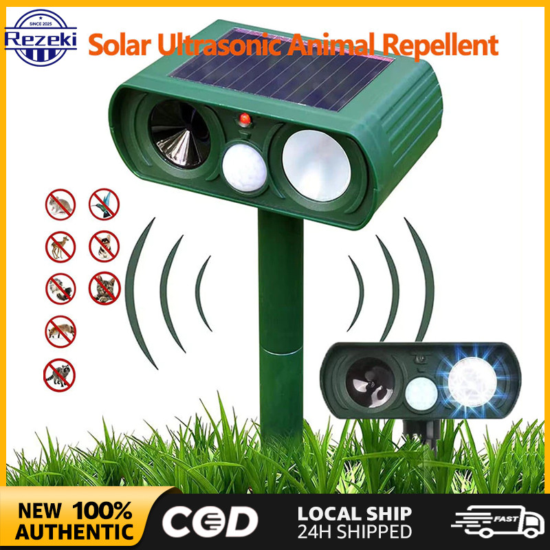 Solar Ultrasonic Animal Repeller Outdoor Pest Bird Repeller,Waterproof ...