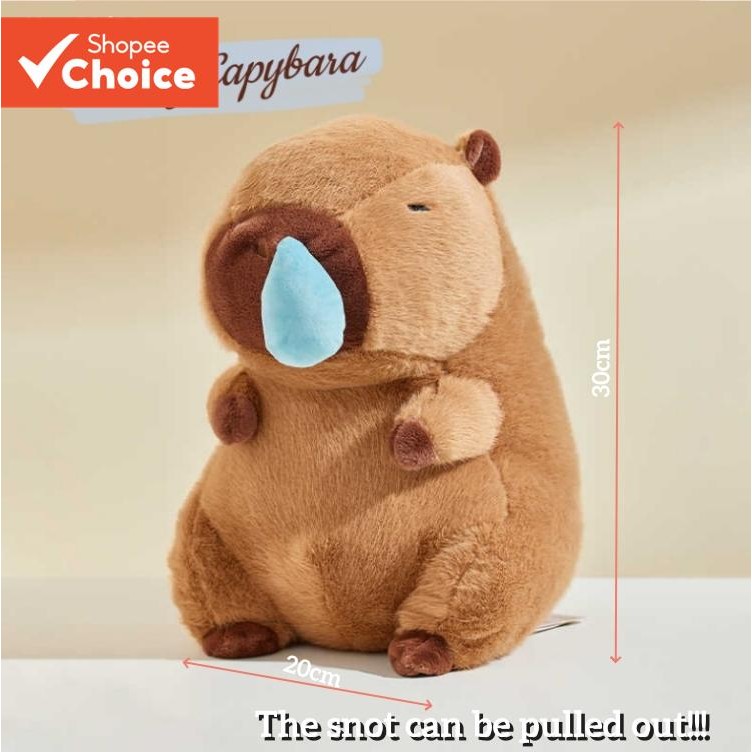 20cm/30cm Capybara Plush Toy with Automatic Retractable Snot Ball ...